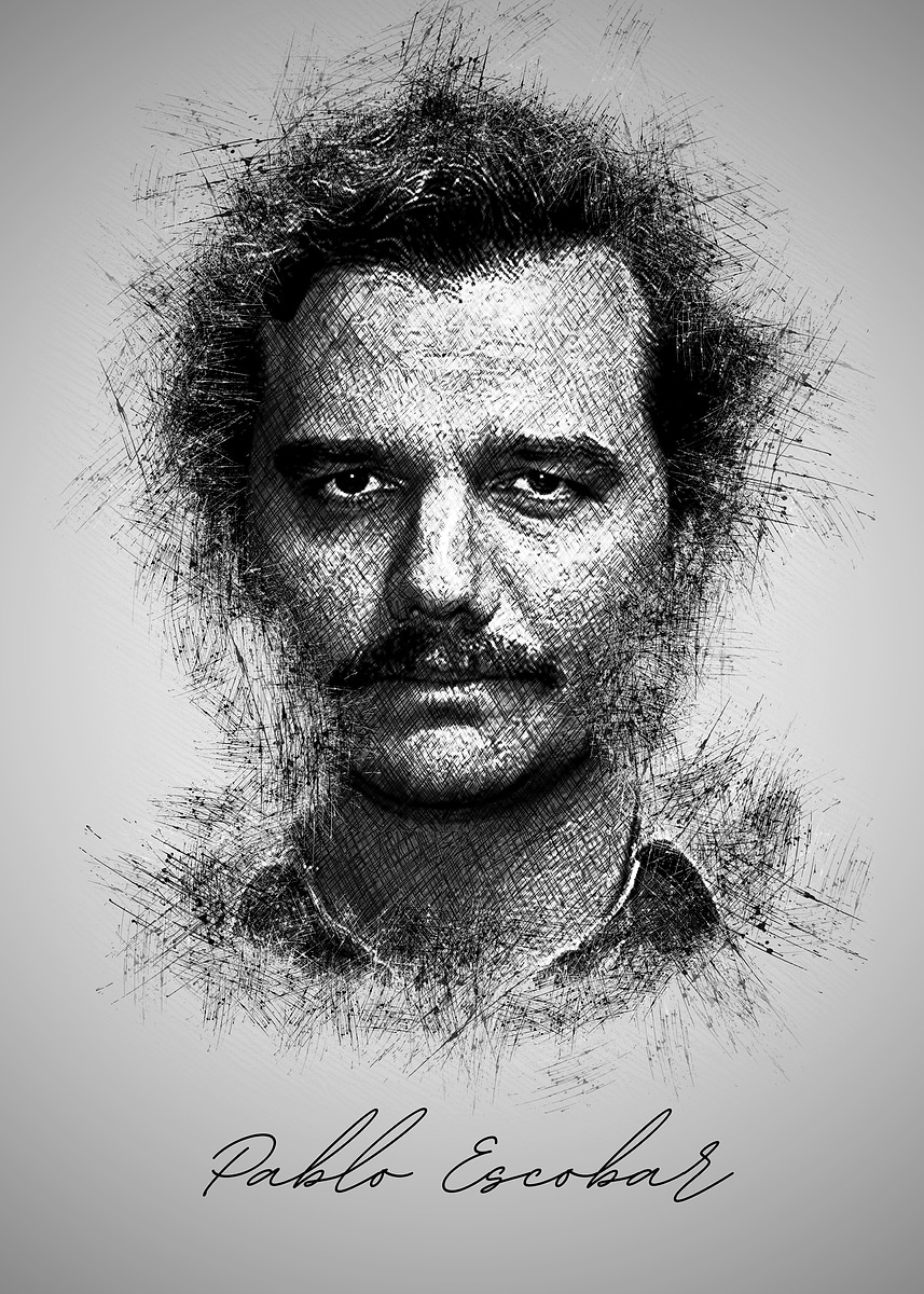 'Pablo Escobar' Poster, picture, metal print, paint by Faeyza Art ...