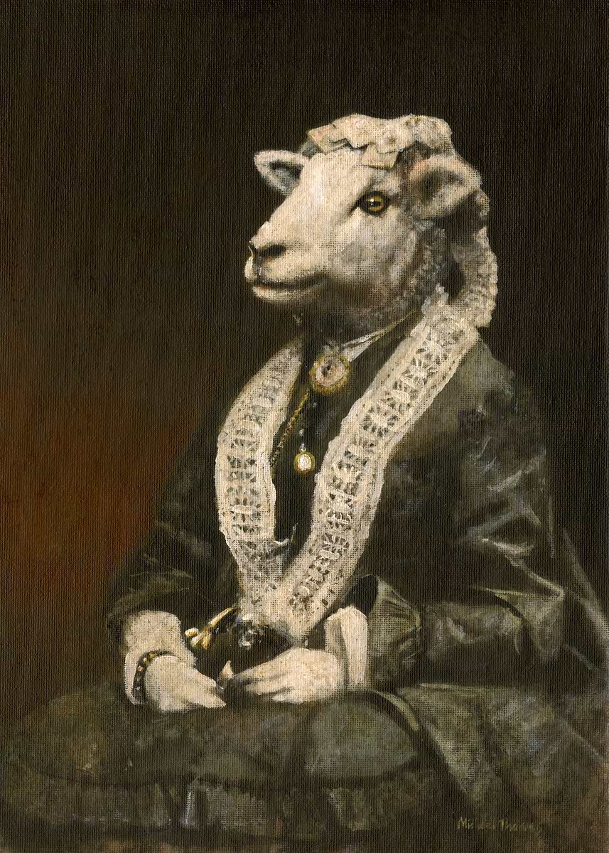 'Victorian Ewe Lady' Poster, picture, metal print, paint by Michael ...