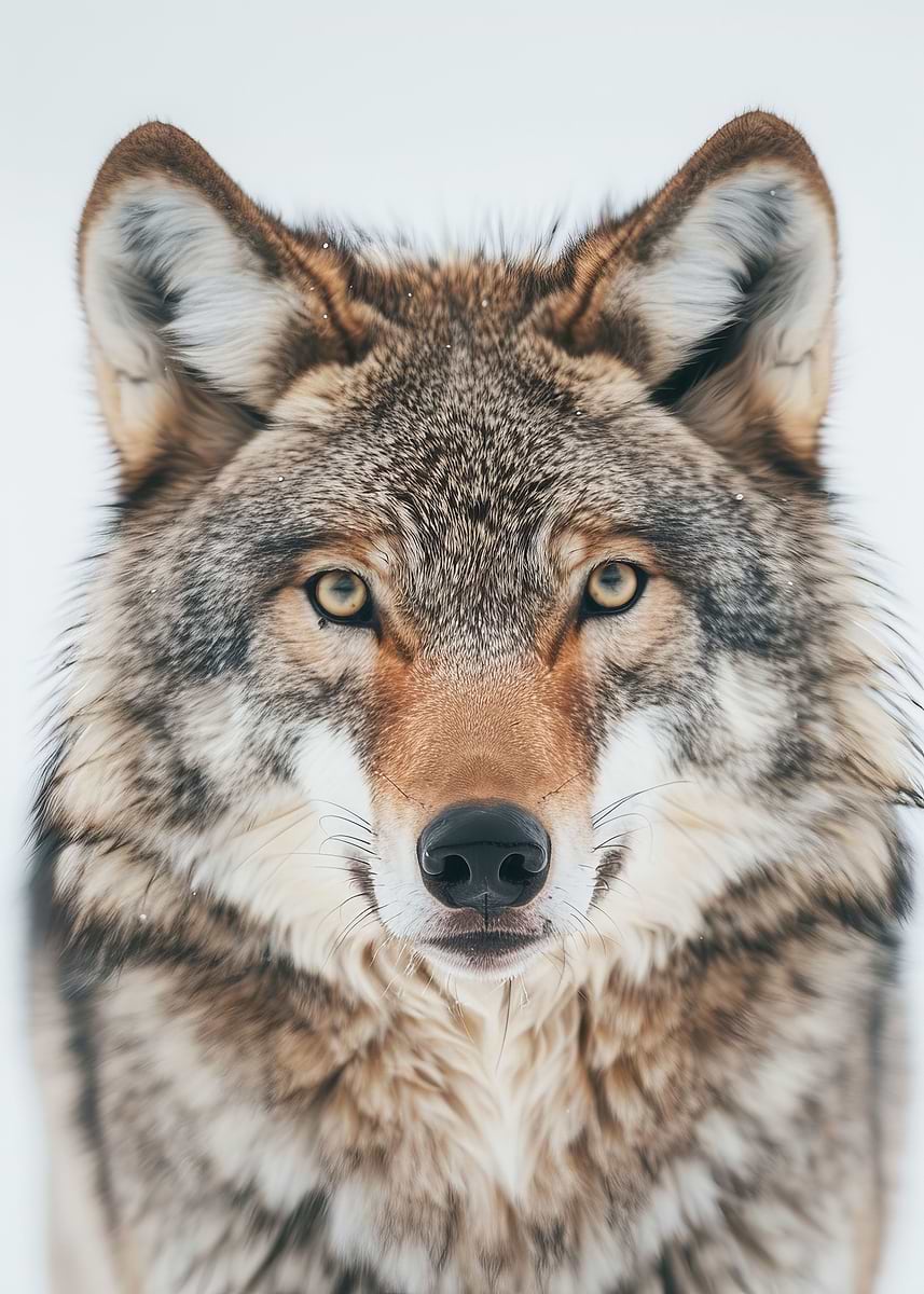 'Wolf Face' Poster, picture, metal print, paint by Henning Seiffert ...