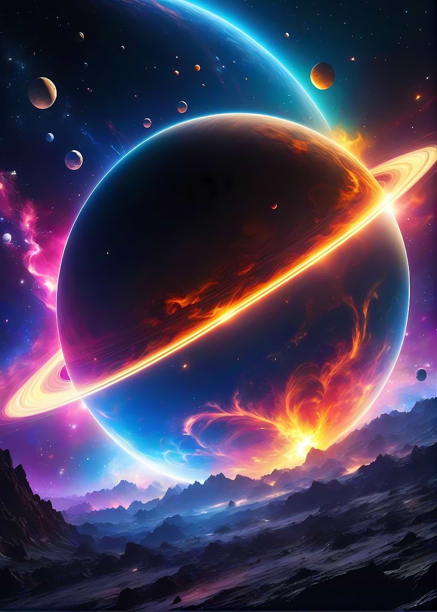 'Aura Surrounding Planet' Poster, picture, metal print, paint by ...