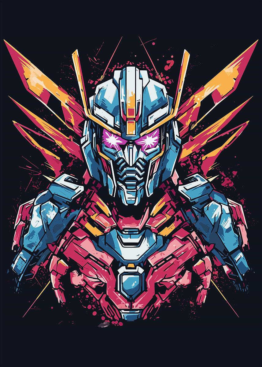 'Robot Space' Poster, picture, metal print, paint by Luminescent Light ...