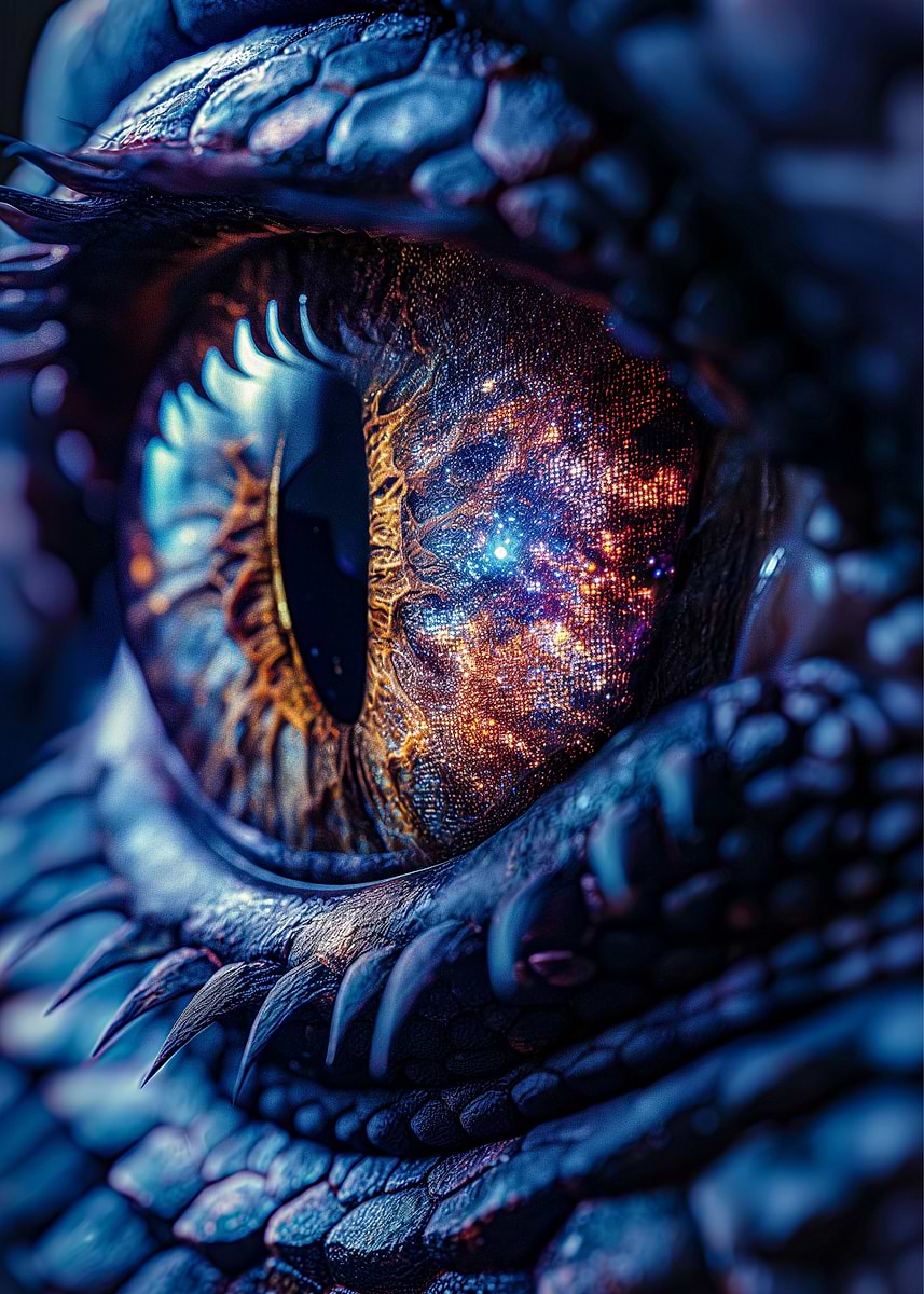 'Cosmic Dragons Eye' Poster, picture, metal print, paint by Modern Evo ...
