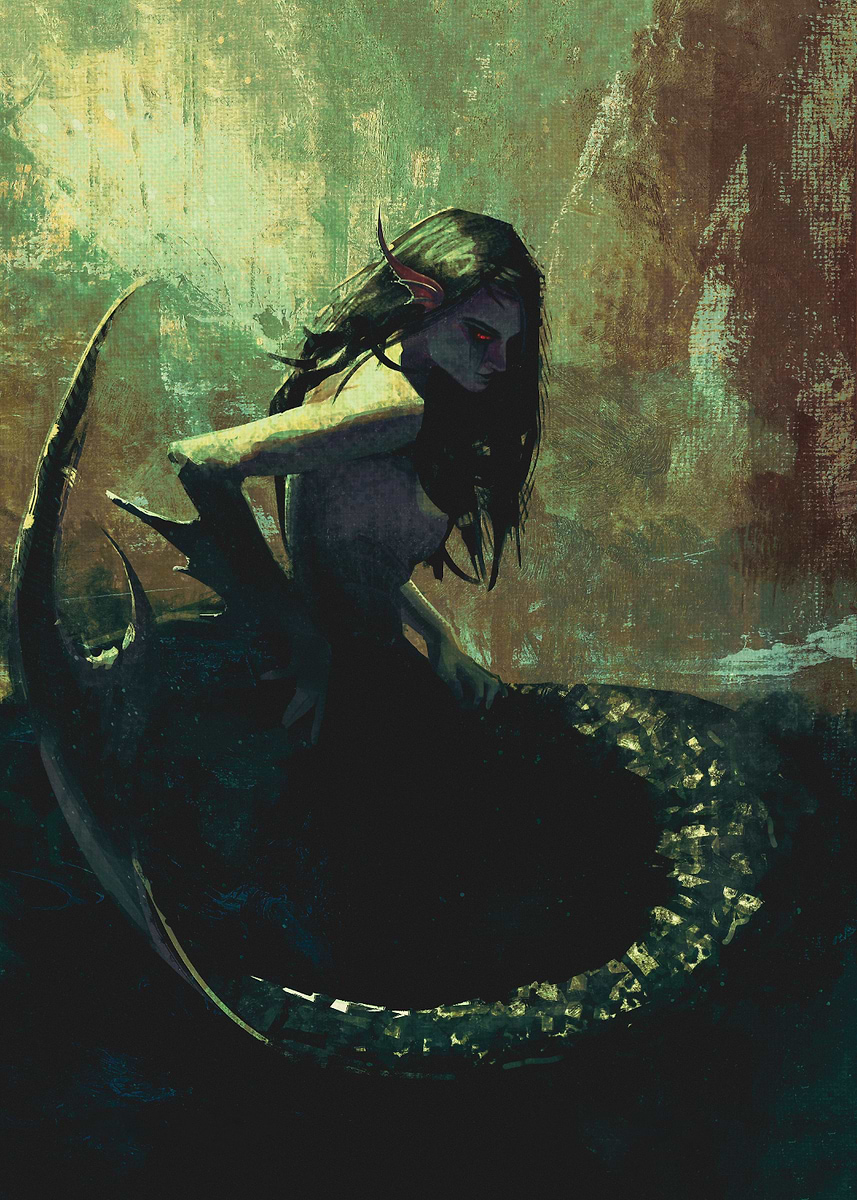 'Siren' Poster, picture, metal print, paint by DarkVisage | Displate