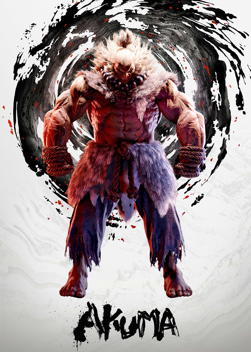 'Akuma' Poster, picture, metal print, paint by Street Fighter | Displate