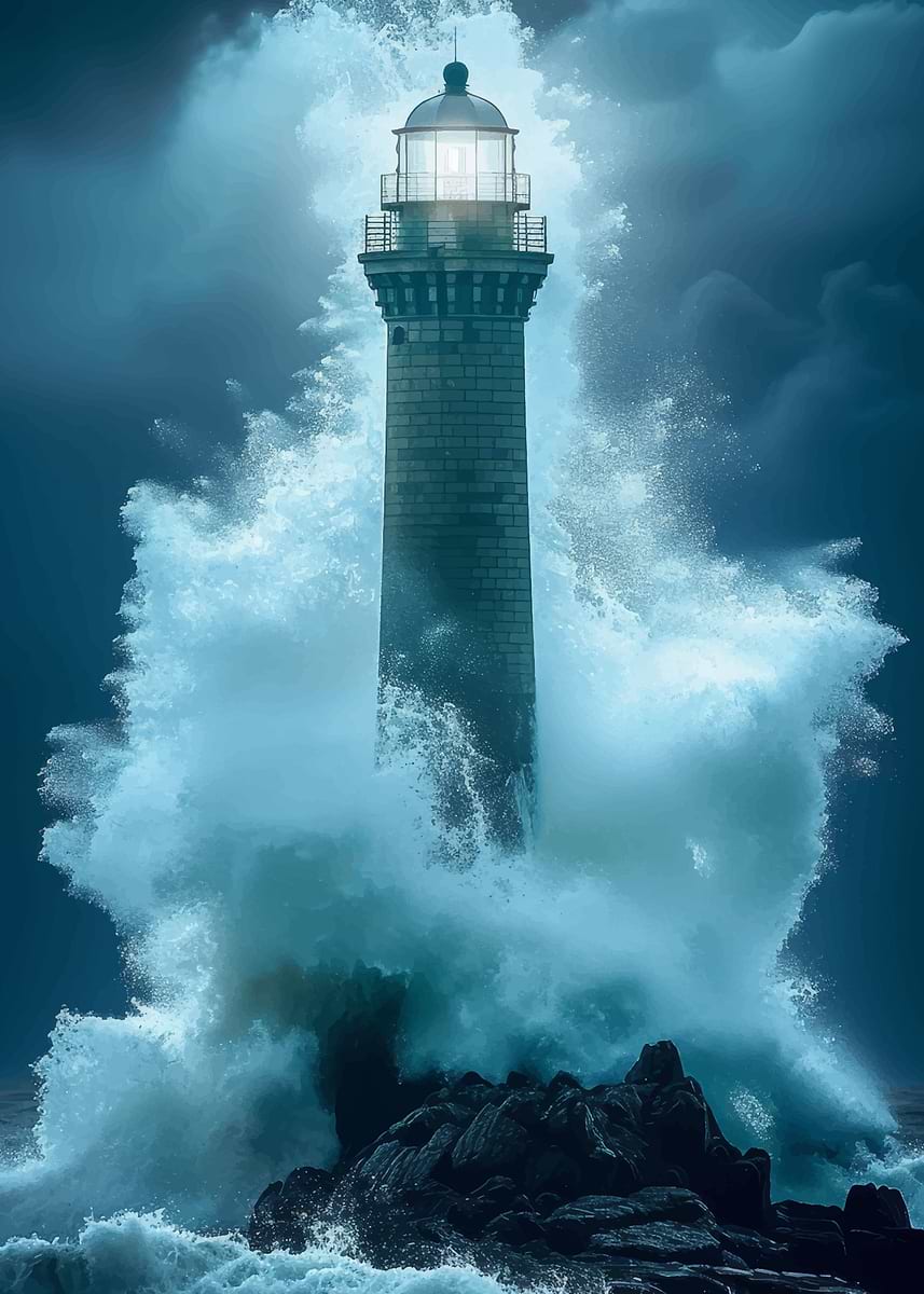 'Unwavering Beacon' Poster, picture, metal print, paint by You Design ...