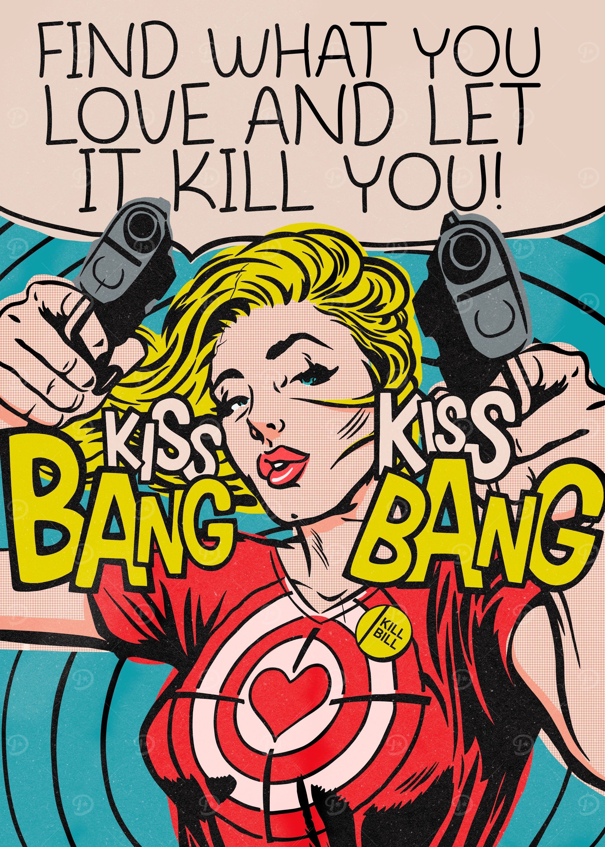 'Bang kill bill' Poster, picture, metal print, paint by Selja Saptorini ...