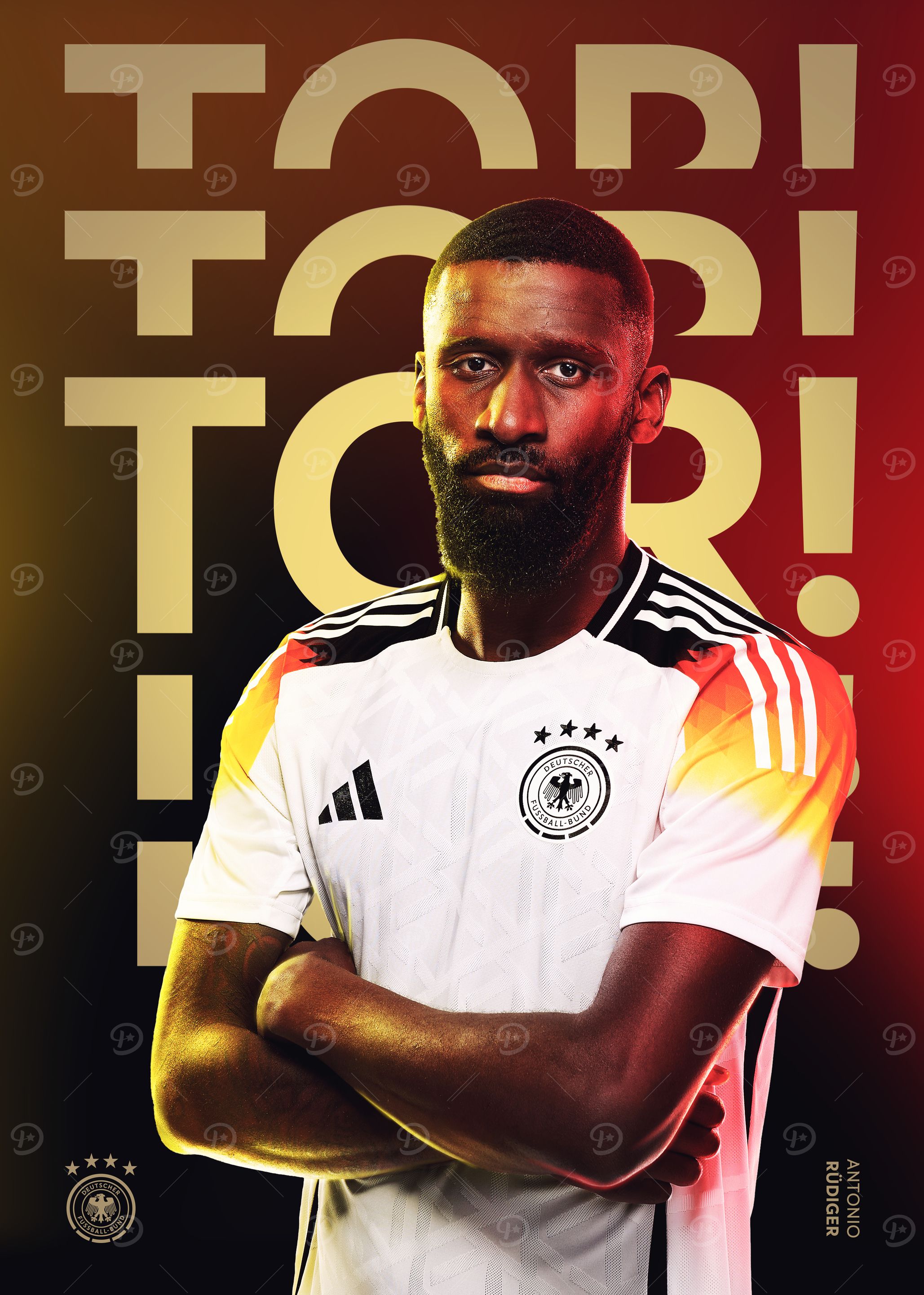 'Rudiger' Poster, picture, metal print, paint by DFB | Displate