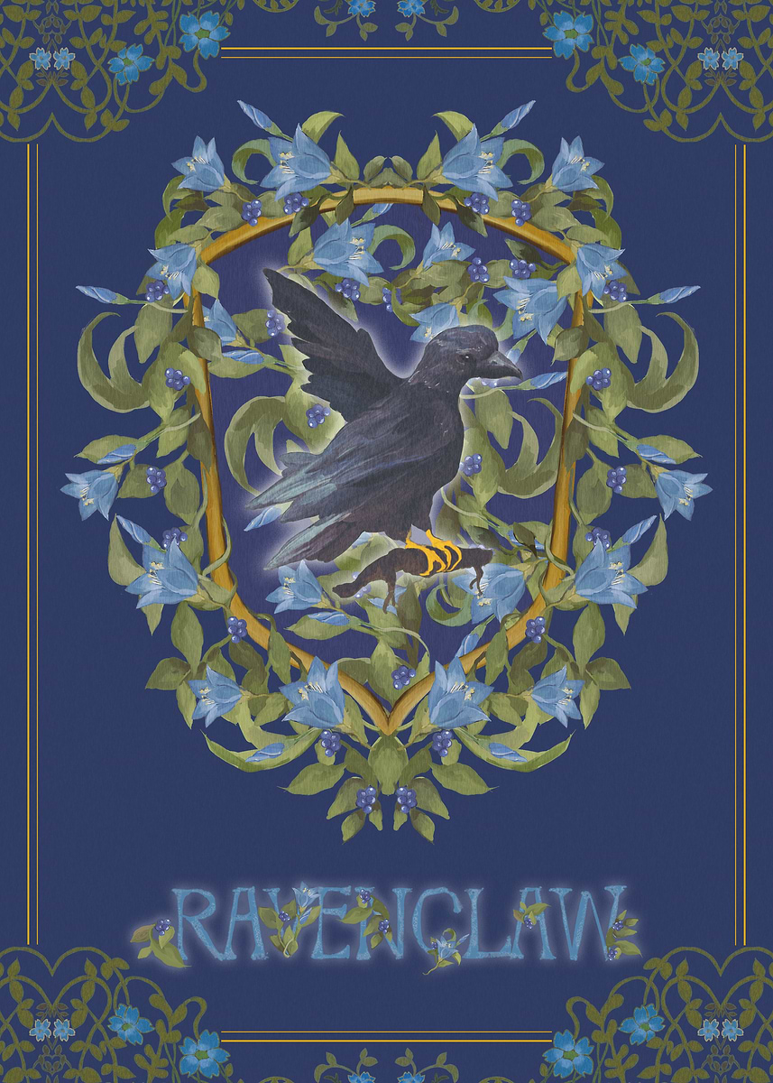 'Ravenclaw Raven' Poster, picture, metal print, paint by Wizarding ...