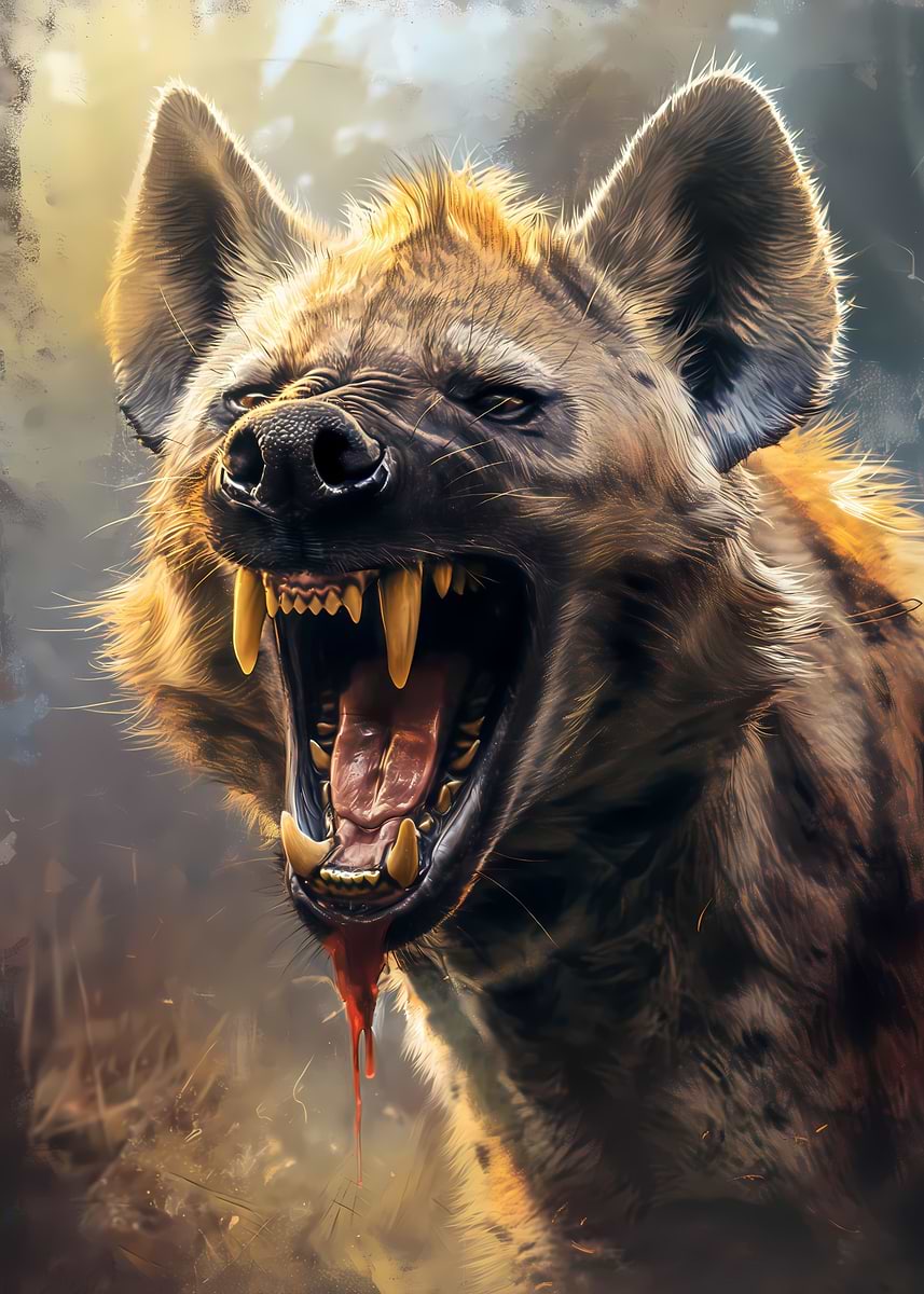 'Wild Grin' Poster, picture, metal print, paint by PENGDUA XYZ | Displate