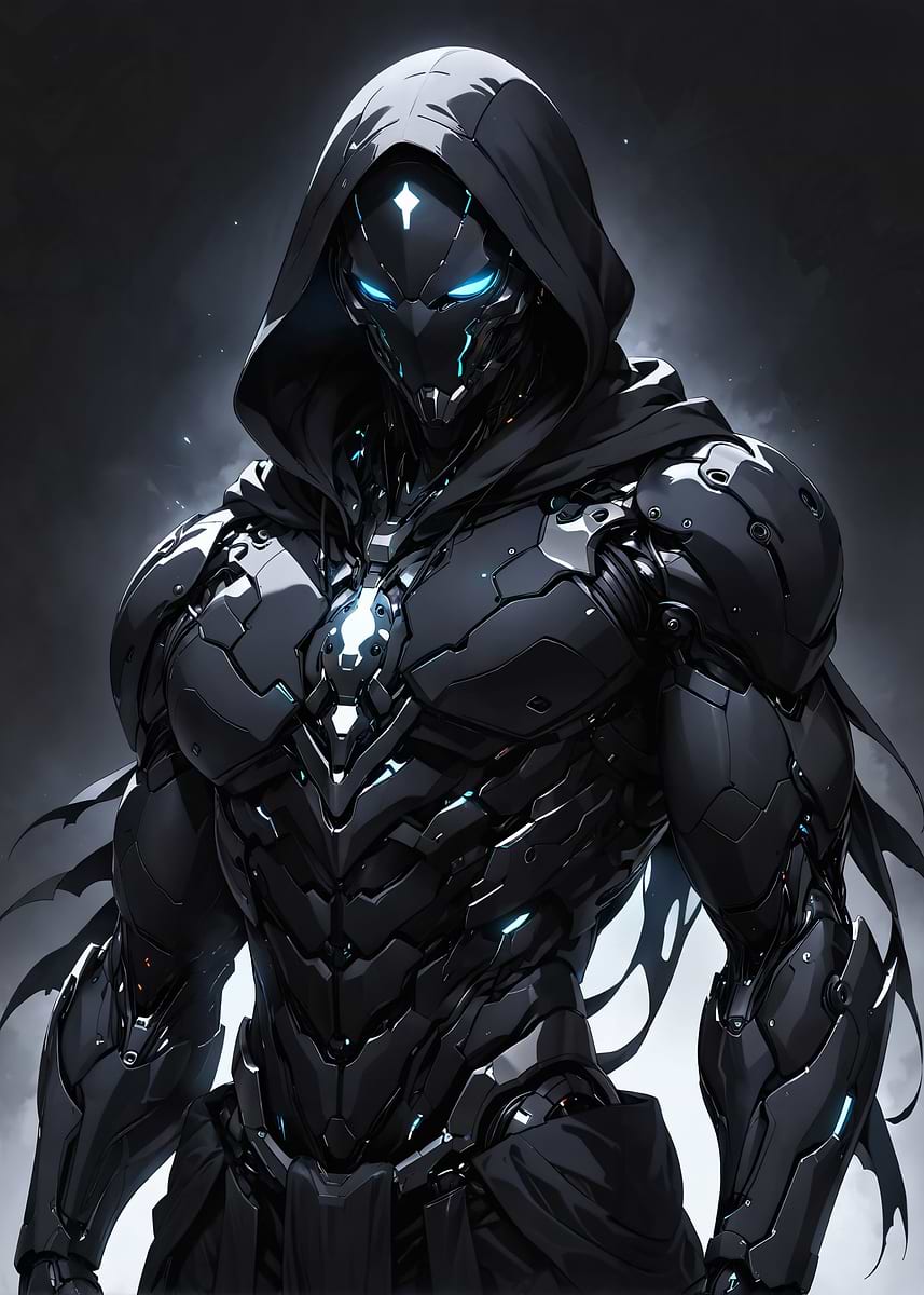 'dark cyborg warrior' Poster, picture, metal print, paint by goar ...