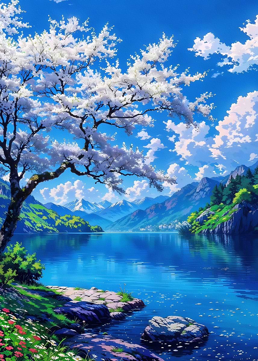'Nature Landscape' Poster, picture, metal print, paint by tra avis ...