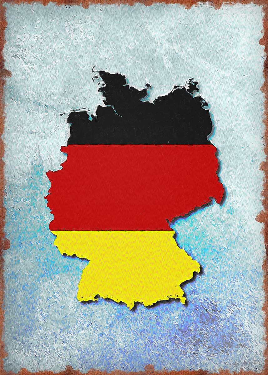 'germany flag maps' Poster, picture, metal print, paint by Alchemy ...