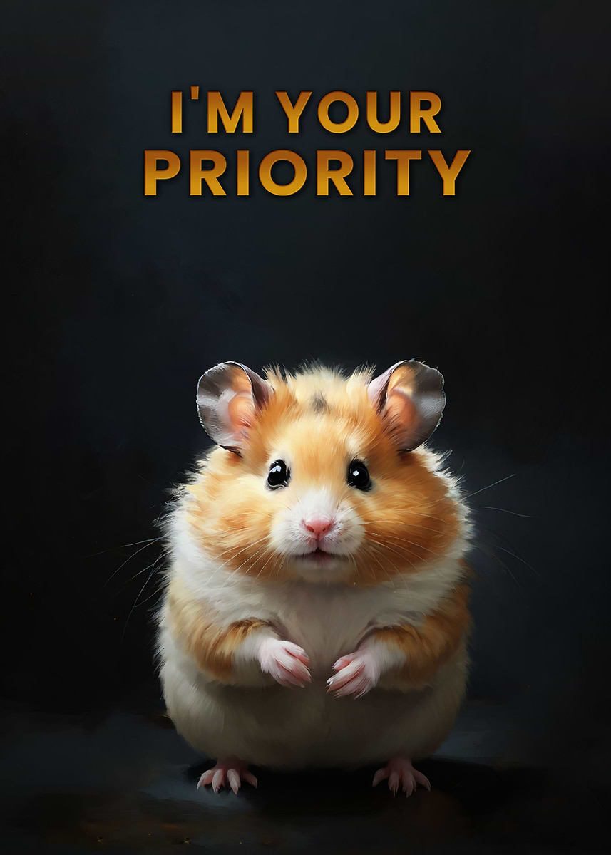 'Hamster Your Life Priority' Poster, picture, metal print, paint by Snd ...