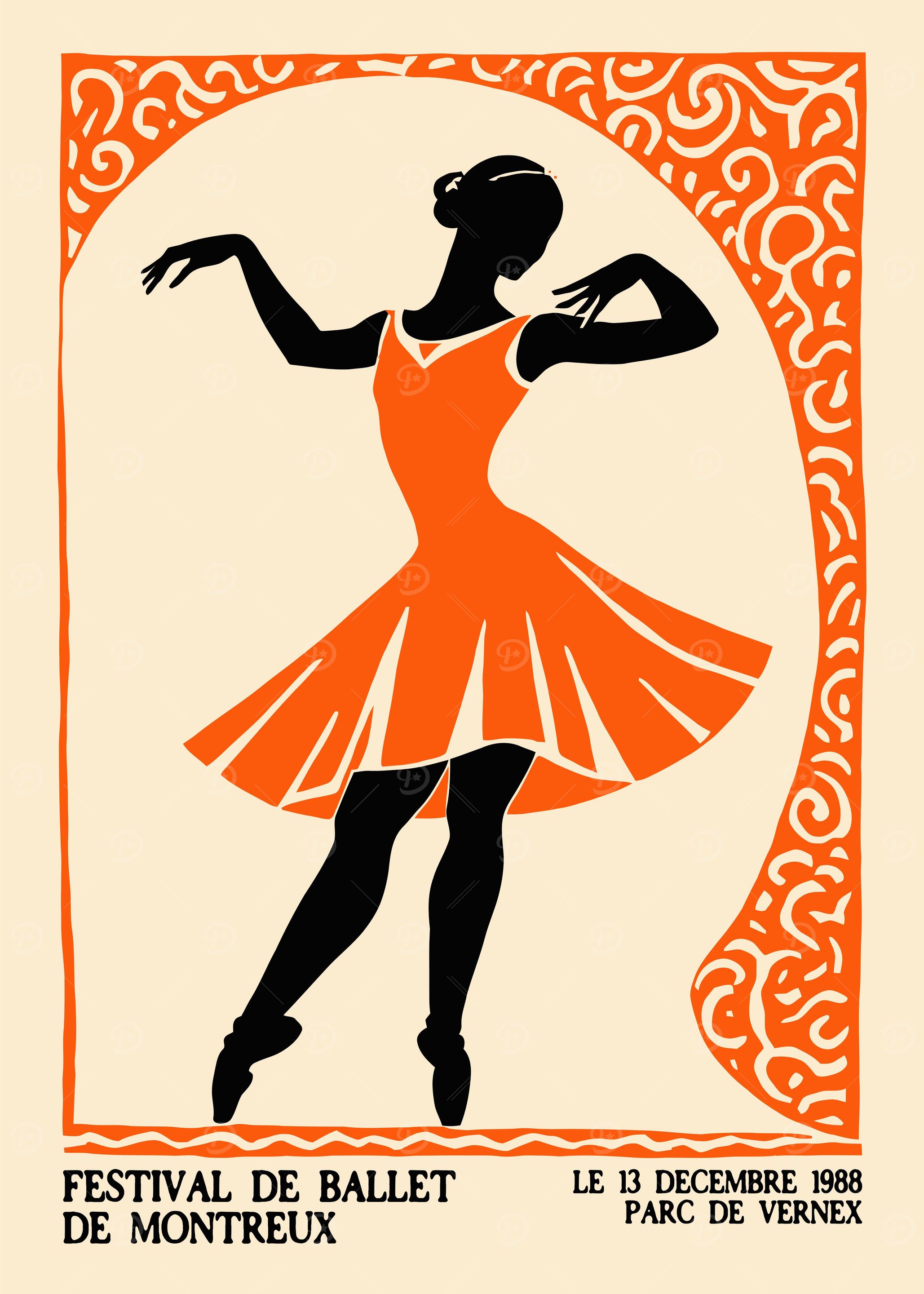 'French Ballet Poster Print' Poster, picture, metal print, paint by ...