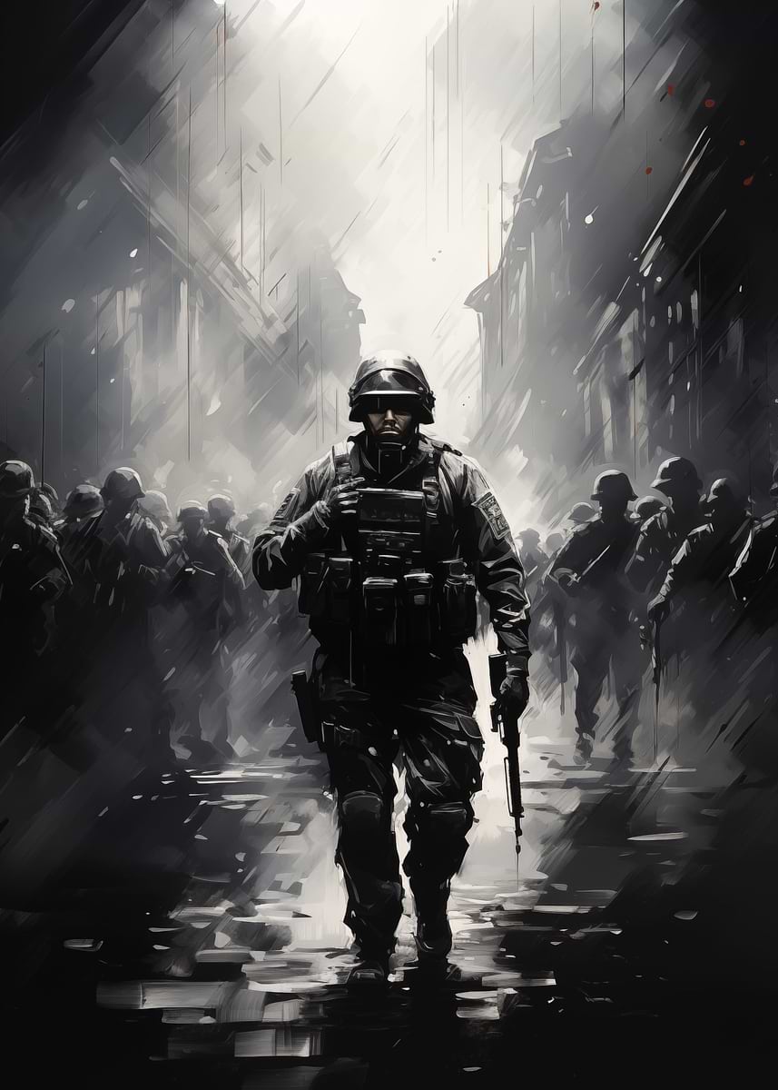 'Riot Police Heroes' Poster, picture, metal print, paint by DM ...