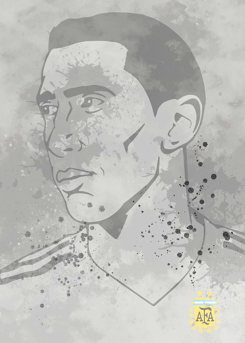 'Angel Di Maria 11 Argentin' Poster, picture, metal print, paint by ...