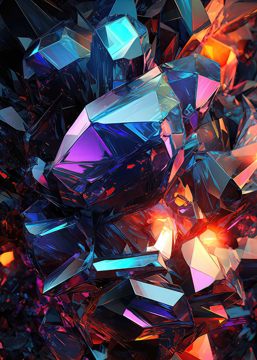'Colorful Crystal' Poster, picture, metal print, paint by ...
