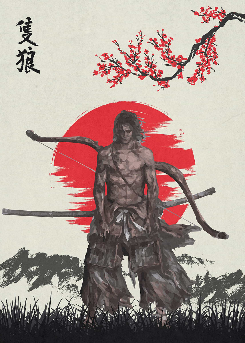'Genichiro Sekiro' Poster, picture, metal print, paint by That one Guy ...