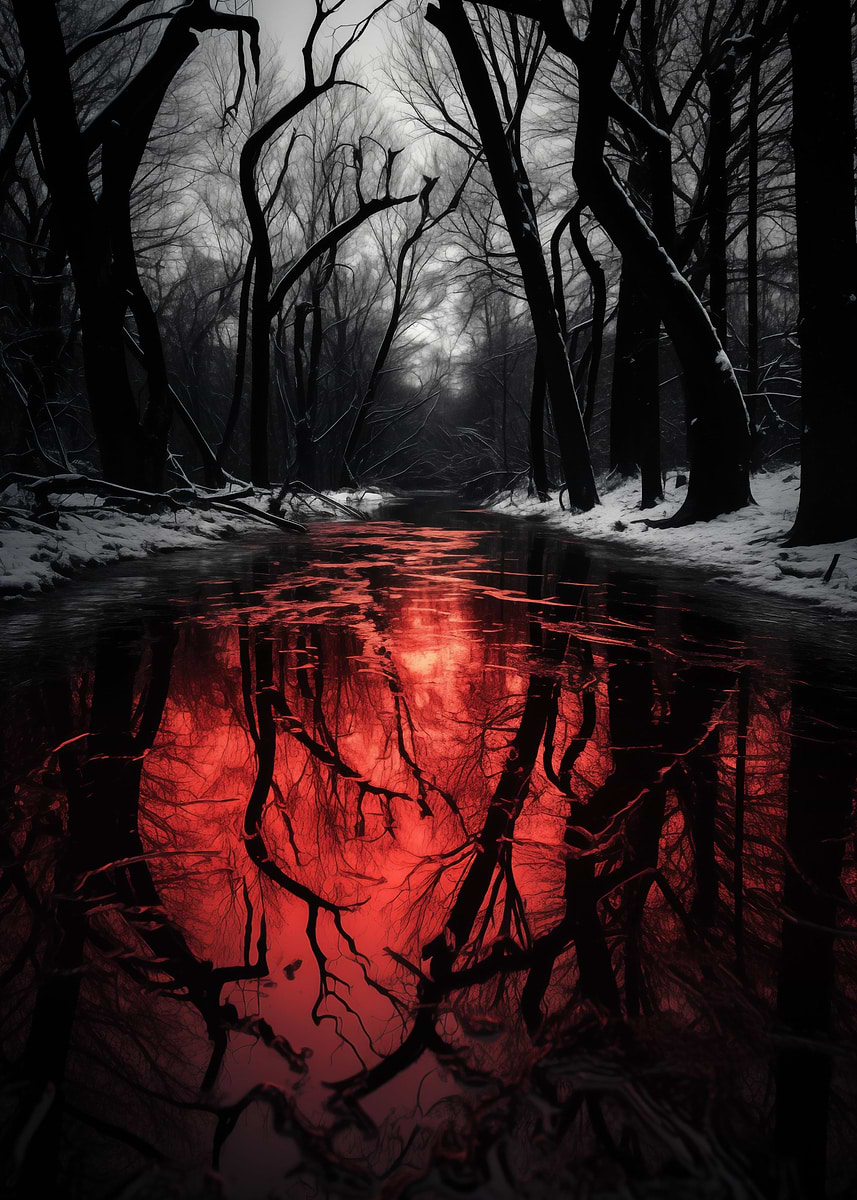 'Blood River' Poster, picture, metal print, paint by Displate Master ...