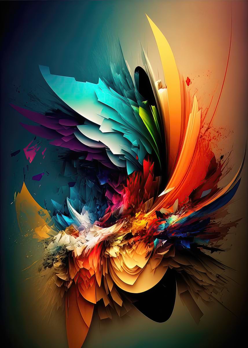 'Colorful Splash' Poster, picture, metal print, paint by ...