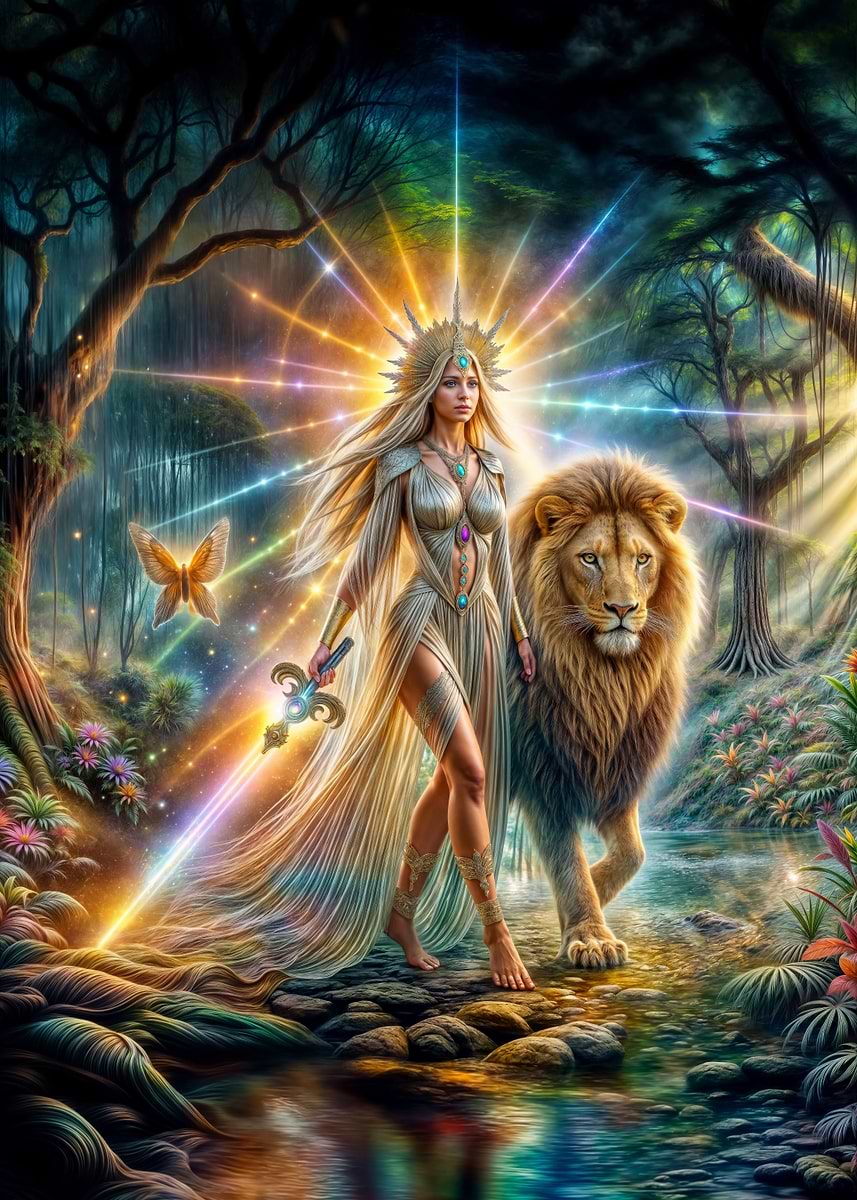 'Rainbow Light Warrior' Poster, picture, metal print, paint by ...