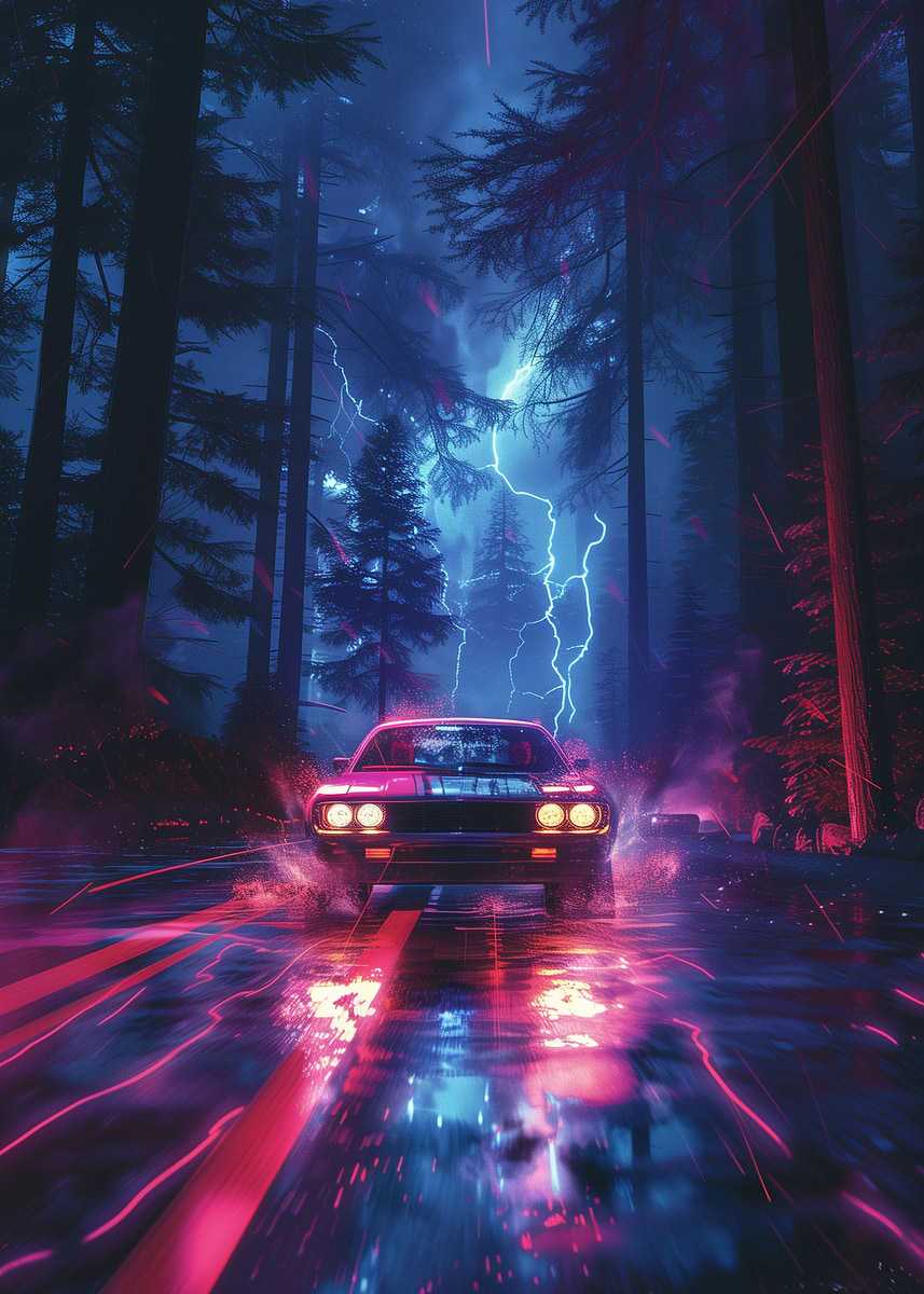 'Lightning Super Car' Poster, picture, metal print, paint by Hotaru ...