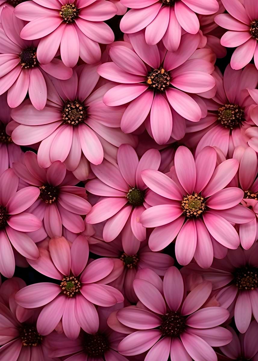 'pink flower background' Poster, picture, metal print, paint by pixar ...