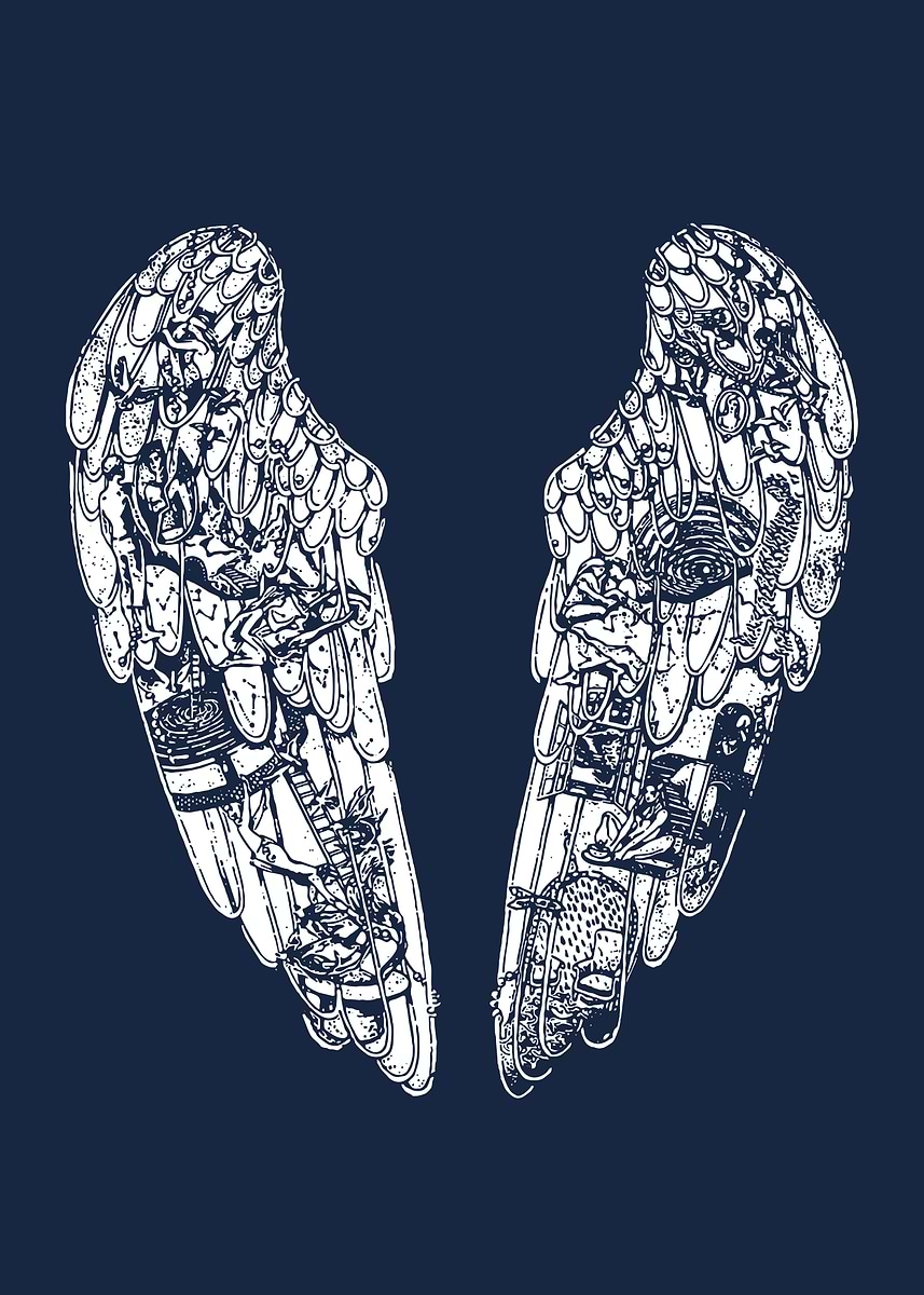 'Carved wings' Poster, picture, metal print, paint by supergaff | Displate