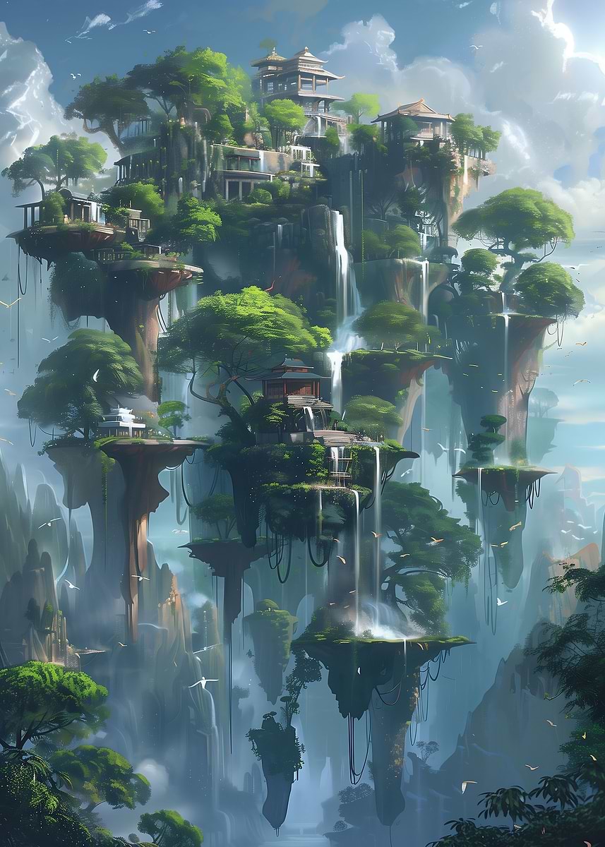 'Island Realm of Arcadia' Poster, picture, metal print, paint by Rawbin ...