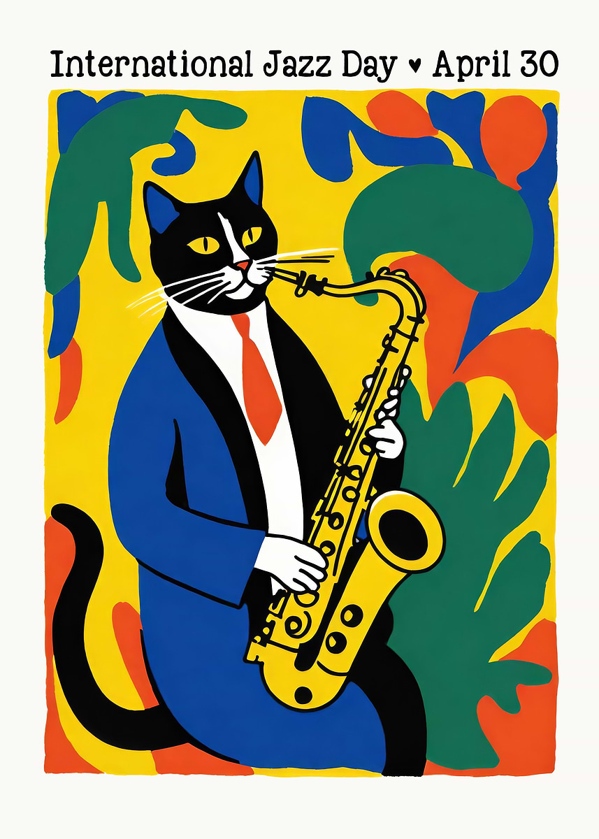 'International Jazz Day' Poster, picture, metal print, paint by ...