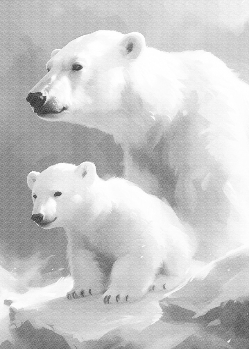 'Bear' Poster, picture, metal print, paint by ipart id | Displate