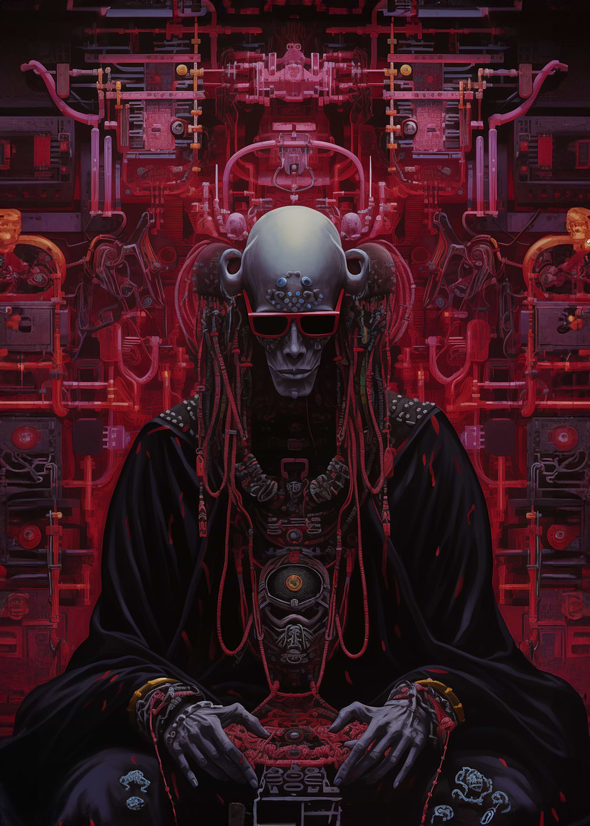 'Cybermage' Poster, picture, metal print, paint by Nite Traveler | Displate