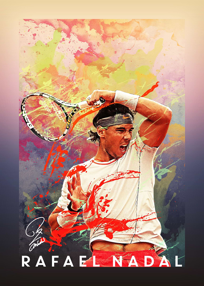 ' Nadal 2013 French Open' Poster, picture, metal print, paint by KI RU ...