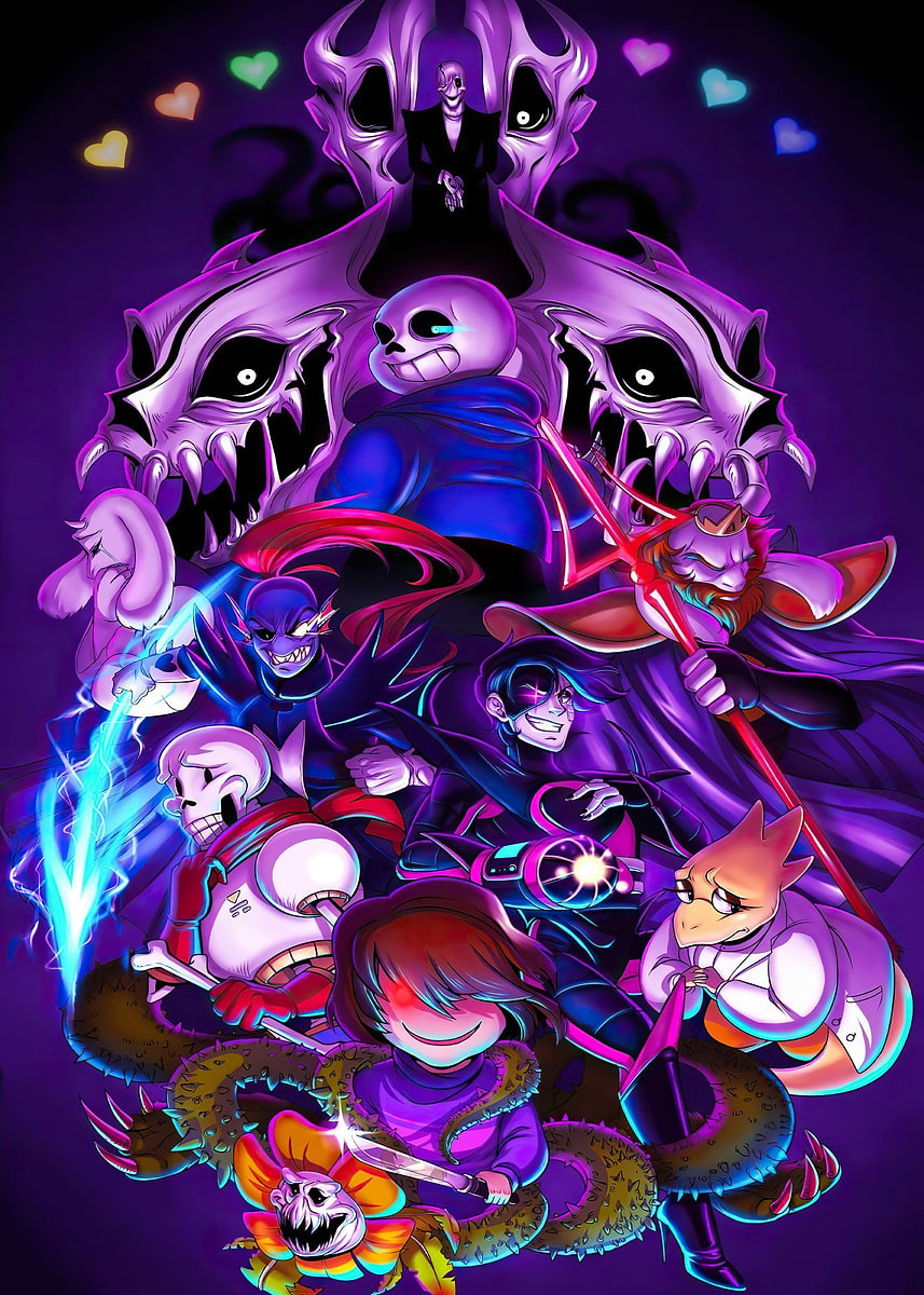 'Undertale' Poster, picture, metal print, paint by Bliss art | Displate
