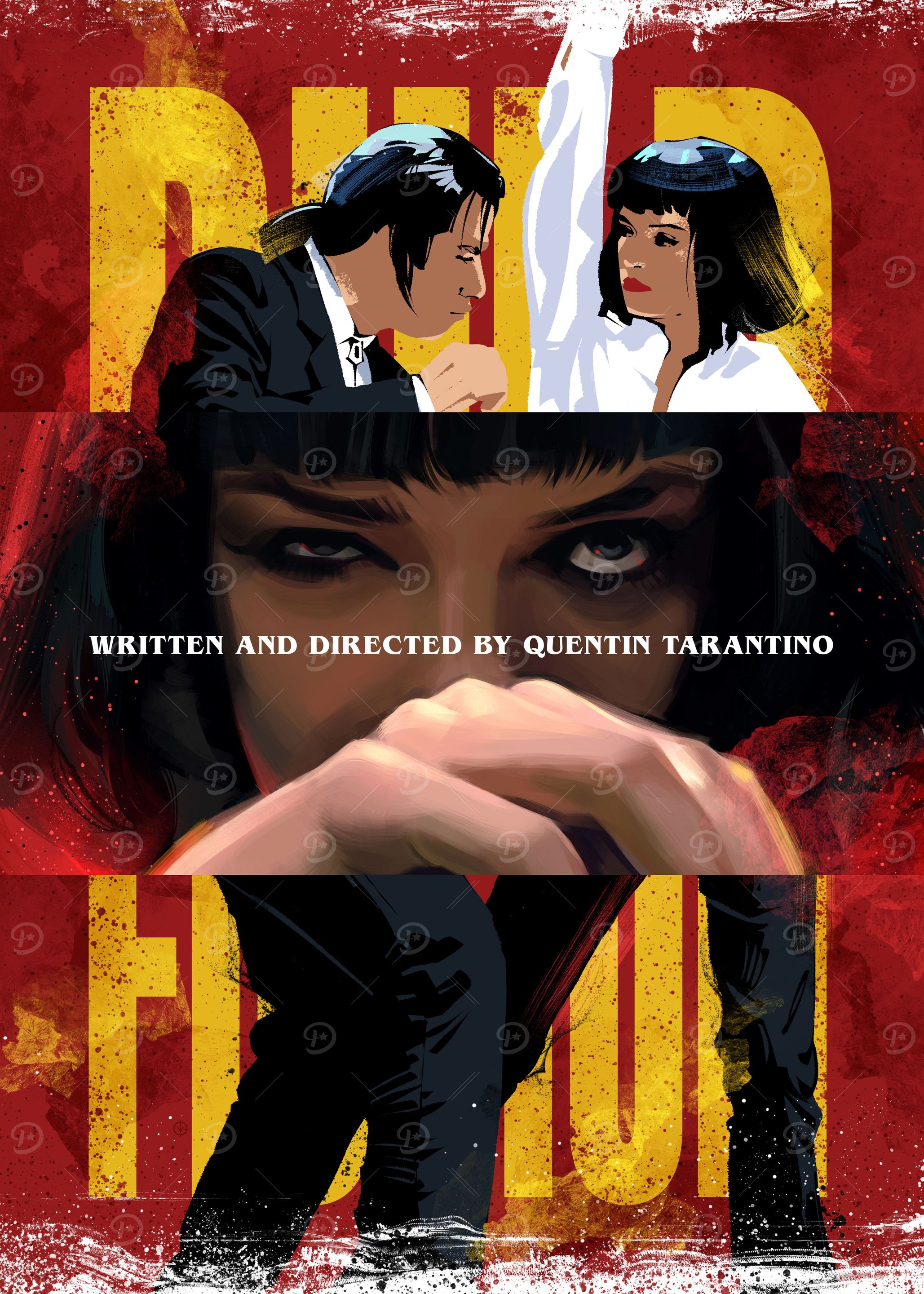 'Pulp Fiction Collage' Poster, picture, metal print, paint by Nikita ...