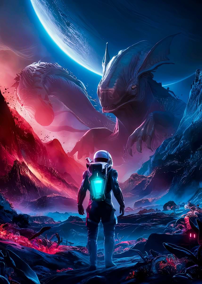 'Cosmic Encounter' Poster, picture, metal print, paint by James Garcia ...