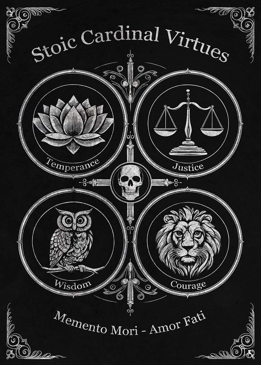 'Stoic Cardinal Virtues S' Poster, picture, metal print, paint by Jan ...