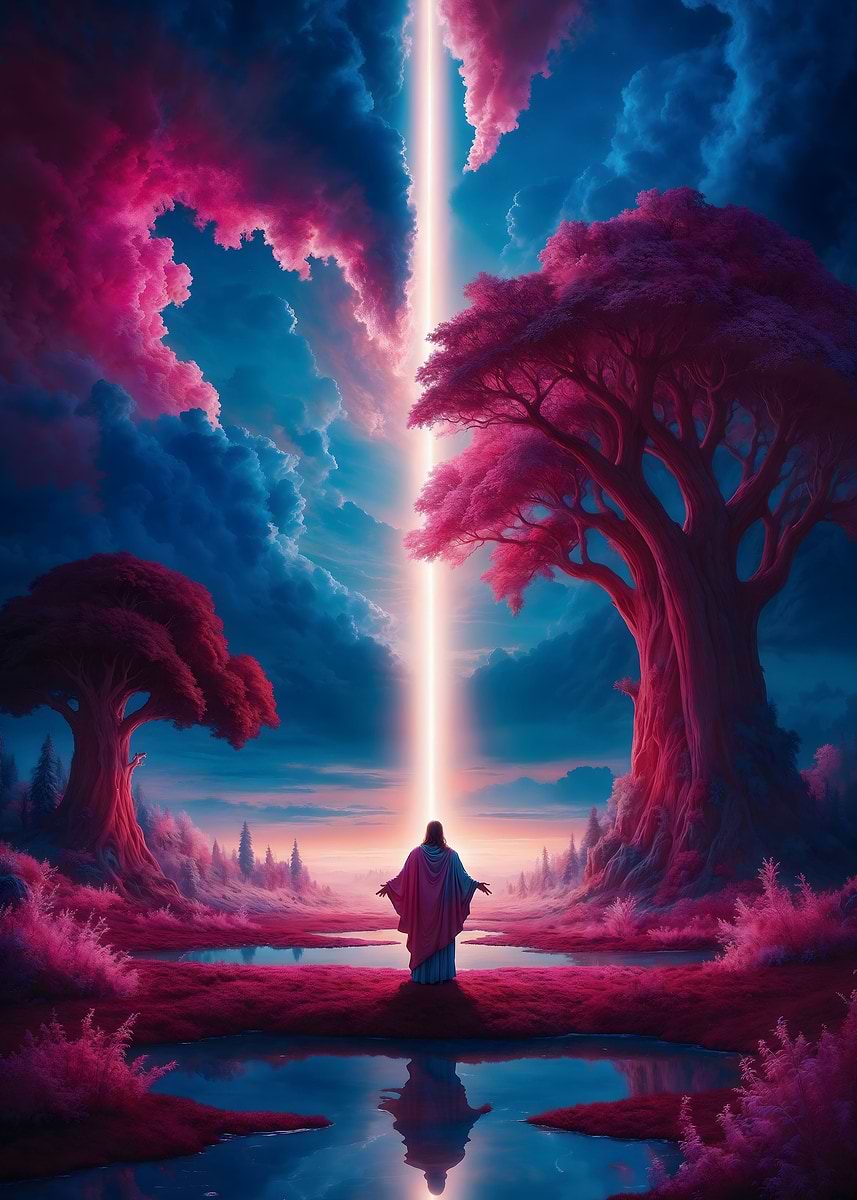 'jesus christ' Poster, picture, metal print, paint by sekarayu | Displate