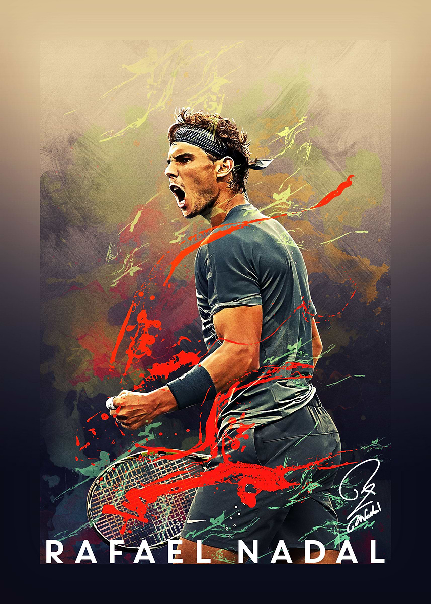 'Nadal 2013 US Open' Poster, picture, metal print, paint by KI RU ...