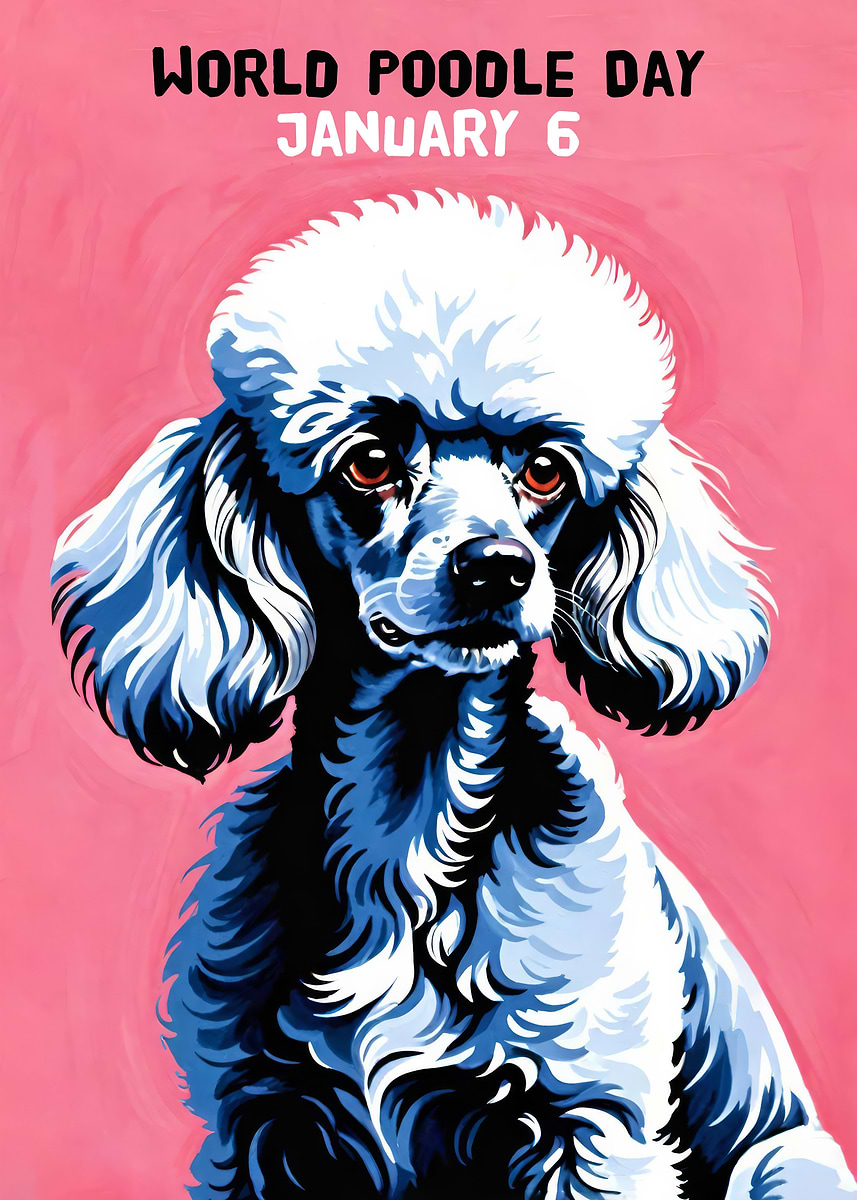 'Cute Poodle Dog Poster' Poster, picture, metal print, paint by ...