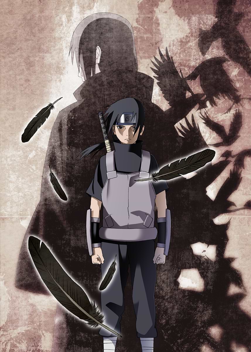'Uchiha Shadow' Poster, picture, metal print, paint by Naruto | Displate