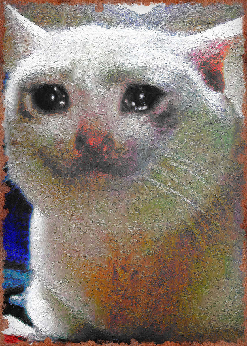 'cryng cat meme' Poster, picture, metal print, paint by Limited Edition ...