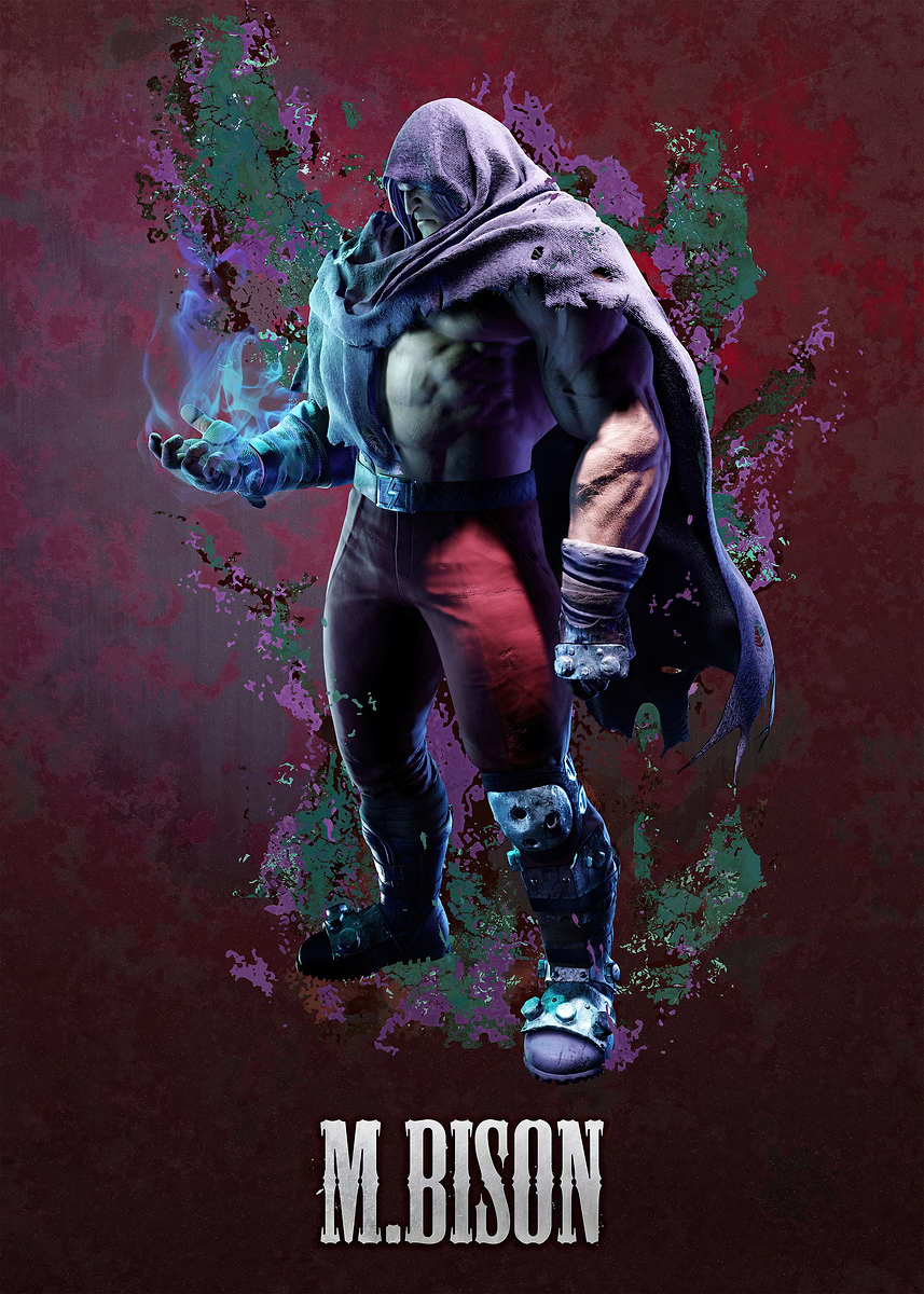 'M. Bison' Poster, picture, metal print, paint by Street Fighter | Displate