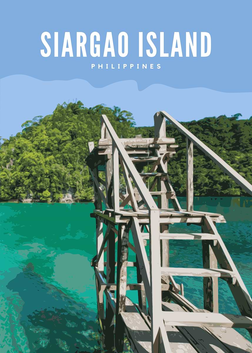 'Siargao Island Philippines' Poster, picture, metal print, paint by ...