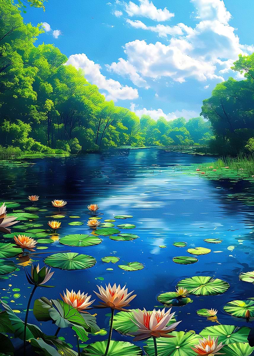 'Nature Landscape' Poster, picture, metal print, paint by tra avis ...