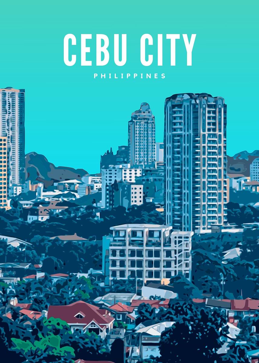 'Cebu City Philippines' Poster, picture, metal print, paint by Mark ...