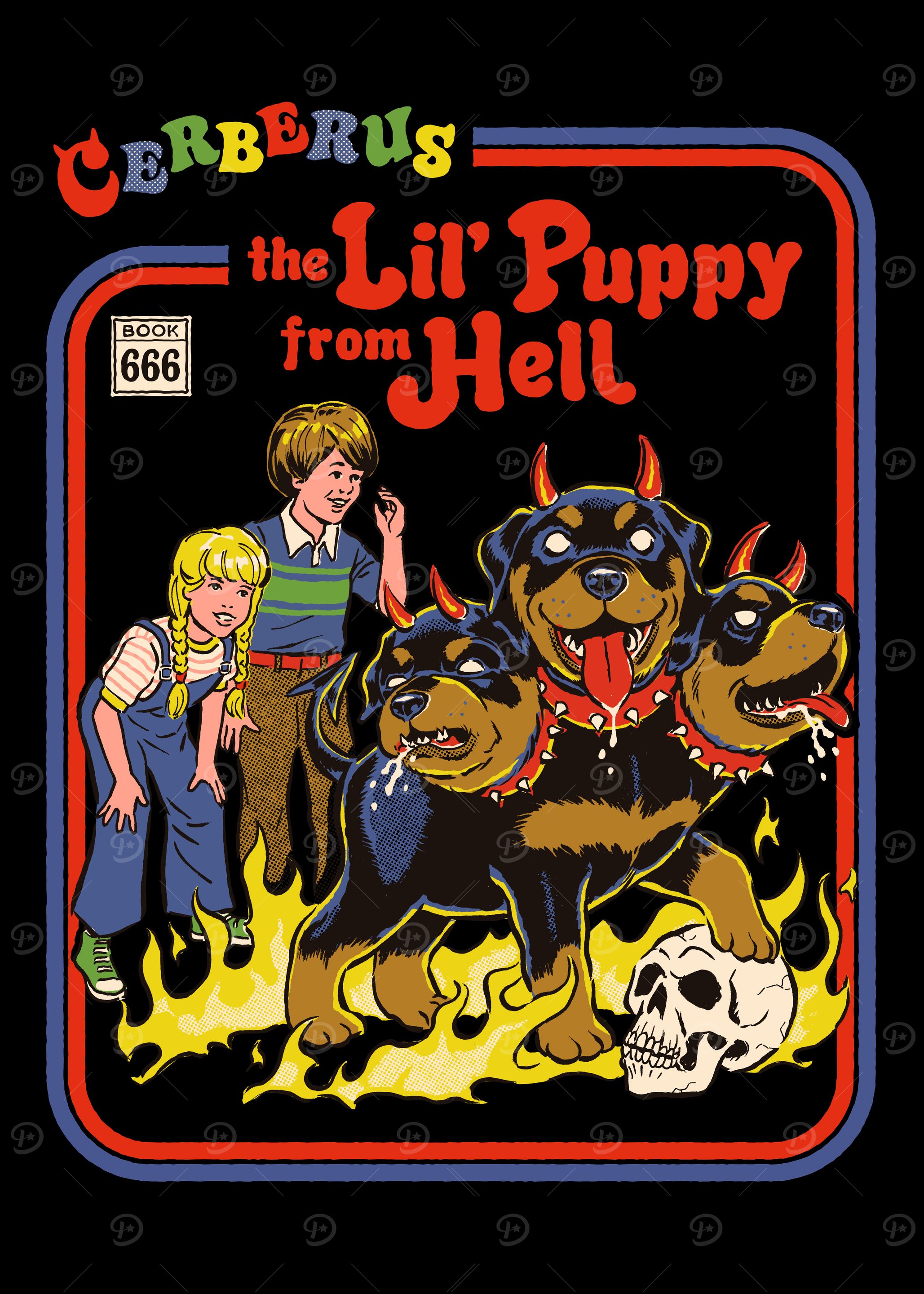'Cerberus Puppy' Poster, picture, metal print, paint by Steven Rhodes ...