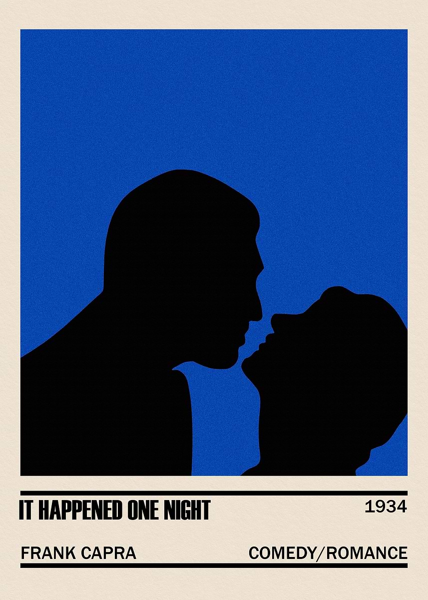 'It Happened One Night' Poster, picture, metal print, paint by ...