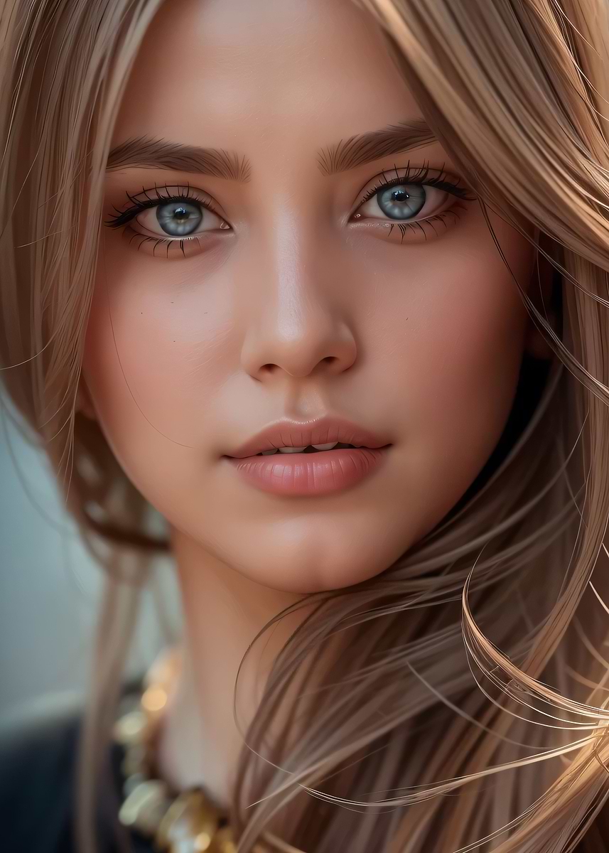 'Stunningly Beautiful Girl' Poster, picture, metal print, paint by ...