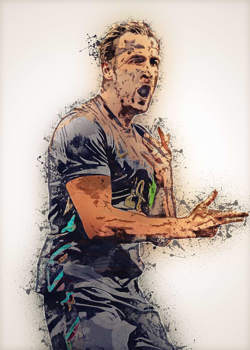 'Harry Kane' Poster, picture, metal print, paint by Stanford Pouros ...